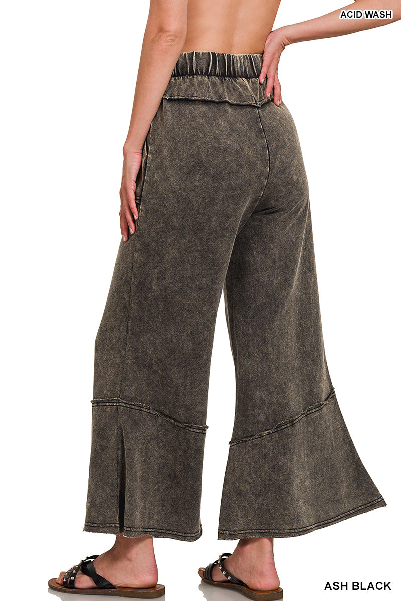 Acid Wash Pant with Flare Hem in Ash Black – Better in Bourbon